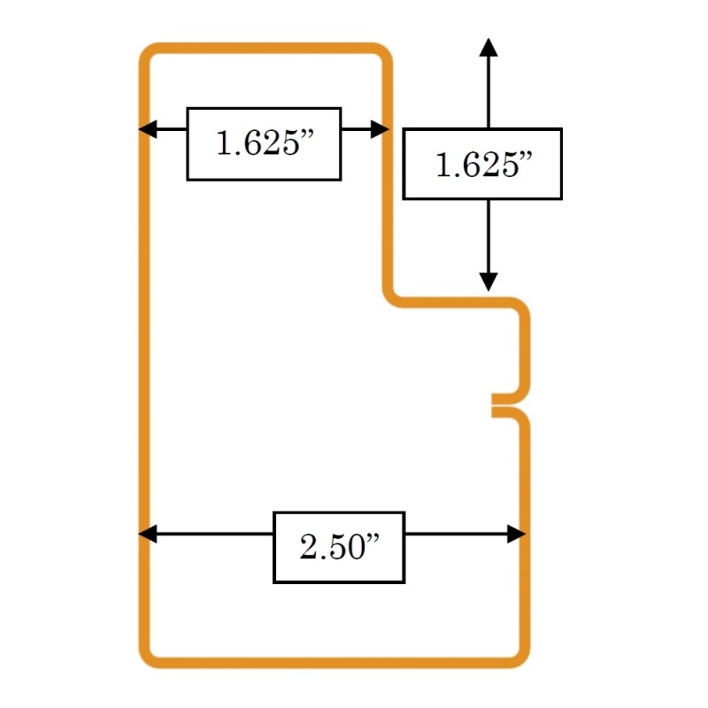 Step beam with 5.5" connectors